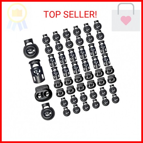ZUSHALLMY 48pcs Upgraded Plastic Cord Lock, Cord Locks - Draw String ...