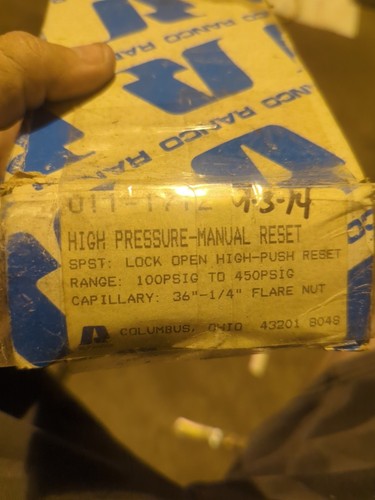 Ranco High Pressure-manual Reset 011-1712 | eBay