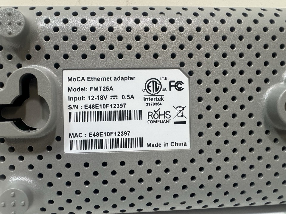 Frontier FMT25A MoCA 2.5 Adapter High Speed Ethernet for Gaming 4K / 8K ...