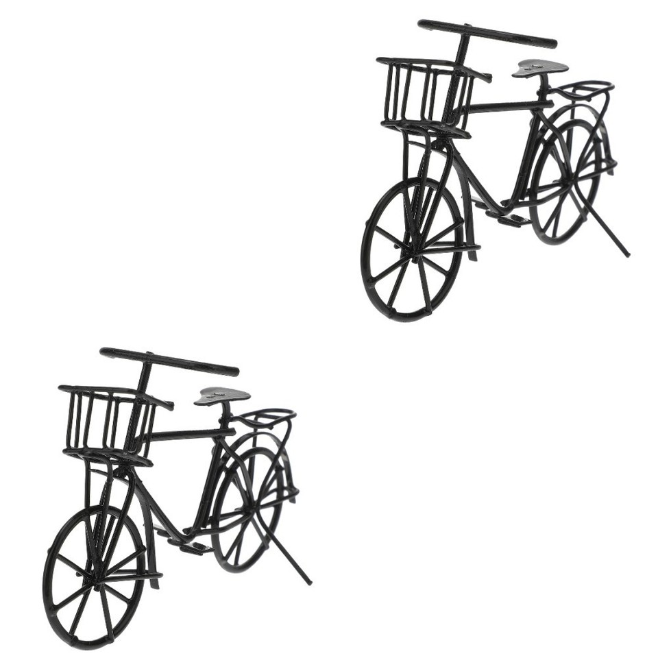 2 Pack Pink Bicycle Figurines Model Miniatures Bicycles Bike Toy | eBay UK