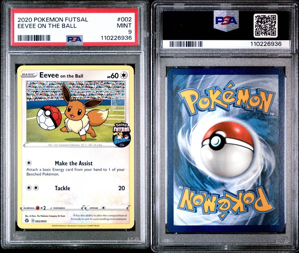 Pokemon Card - Futsal Eevee On The Ball Promo - 002/005 - PSA 9 | eBay UK