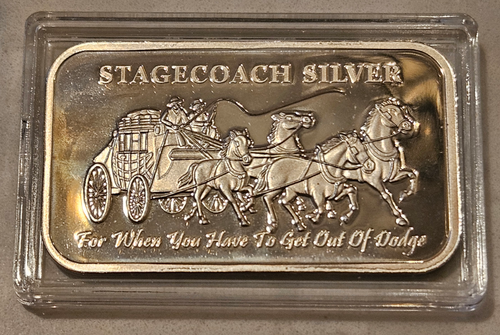 1 oz Silver Bar - Stagecoach Silver - 1/4 Divisible Bar .999 Fine ...