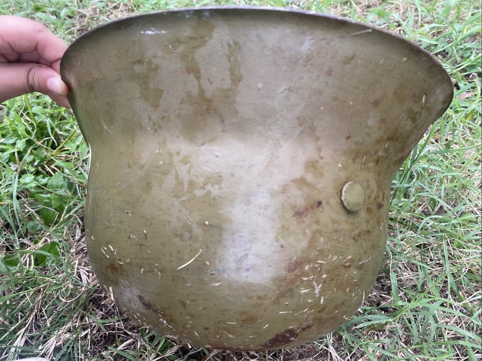 WWII German M40 Stahlhelm Helmet – Repainted with Repro Liner & Strap ...