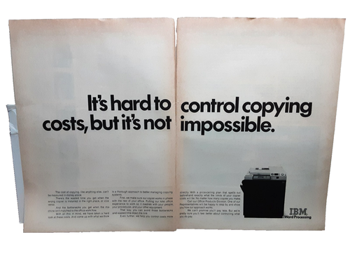 1974 IBM Copier Print Ad Word Processor Business Office Equipment ...