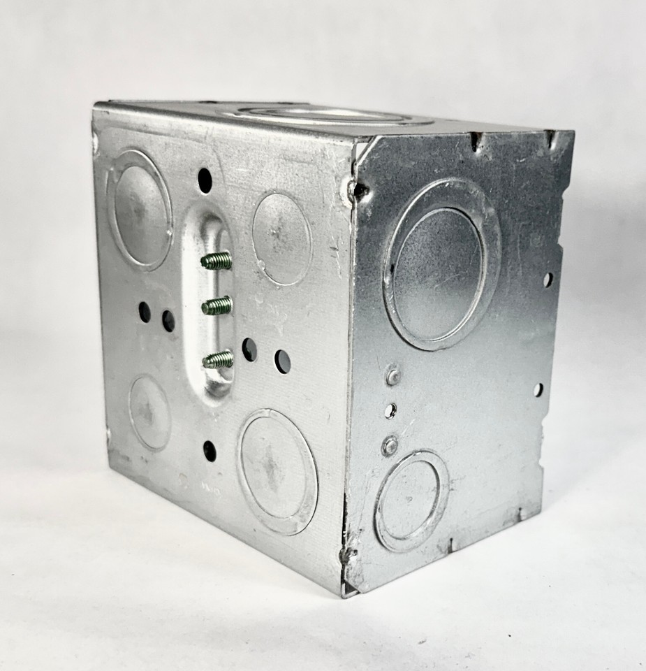 RACO® 260 Large Capacity Box, Steel 4 11/16”, 3 1/4” Deep, 12 Knockouts ...