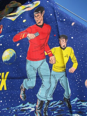 VTG STAR TREK curtains NCC-1701 Kirk Spock McCoy Enterprise 1960s 70s ...