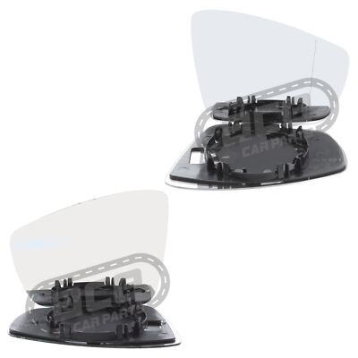 Skoda Citigo 2020-2020 Wing Door Mirror Glass Aspherical & Convex Clip ...