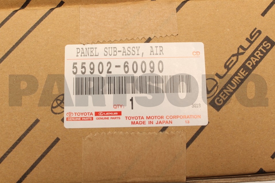 5590260090 Genuine Toyota PANEL SUB-ASSY, AIR CONDITIONER 55902-60090 ...