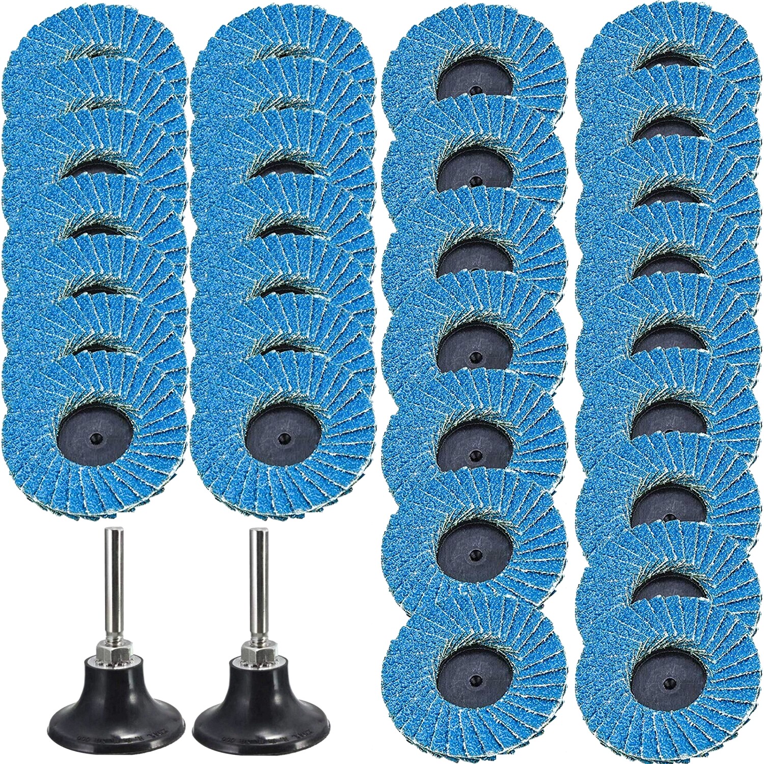 32X 2" Flap Sanding Disc 40 80 120 Grit W/ Holder Wheels Type R Roll ...