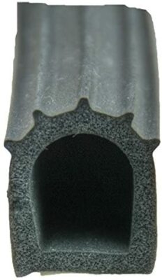 AP Products Black 1" x 1" Ribbed Rubber D-Seal with Tape RV Door Seal ...