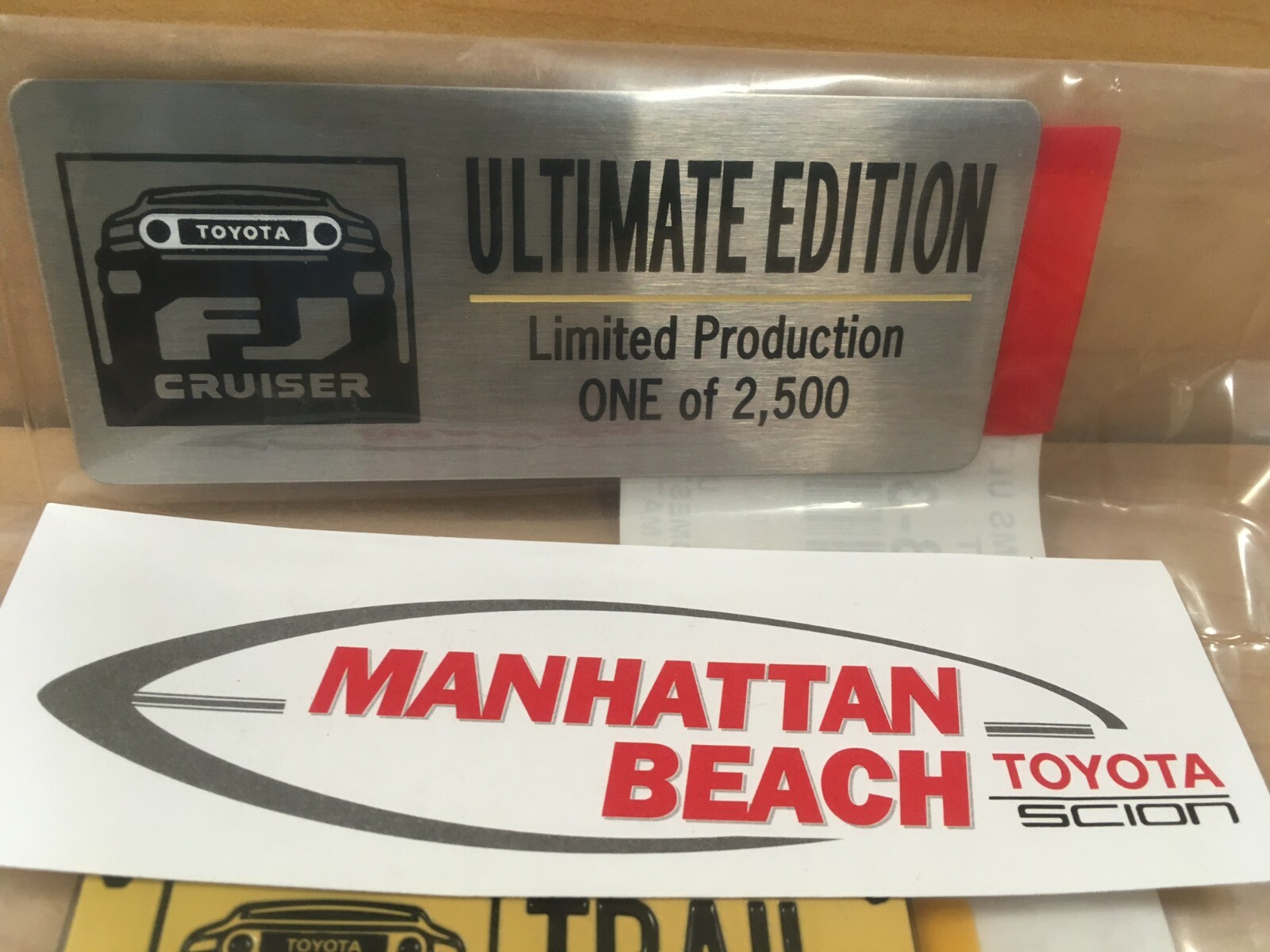 FJ CRUISER ULTIMATE EDITION TRAIL TEAMS EMBLEM BADGE SET GENUINE TOYOTA ...
