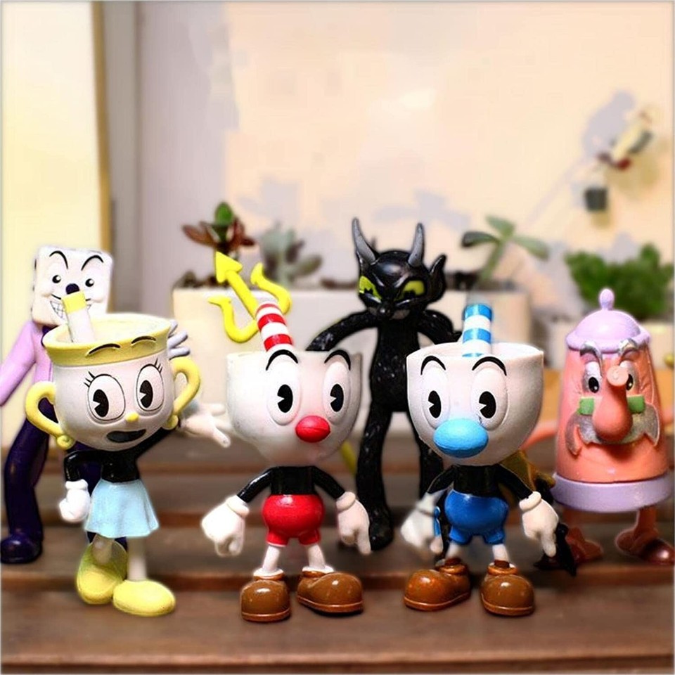 6pcs Set Cuphead Mughead Action Figure Toys | eBay
