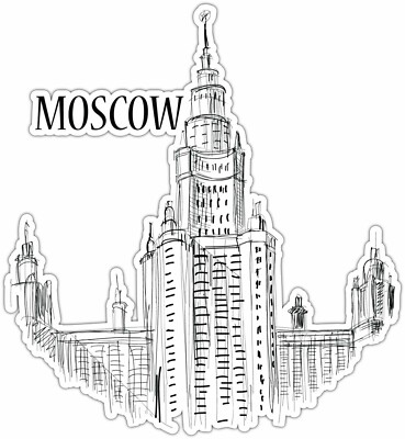 Moscow Russia Car Bumper Window Tool Box Sticker Decal 4"X5" | eBay