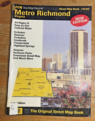 Richmond Virginia ADC Street Map Book 1998 Metro City Atlas Road Maps ...