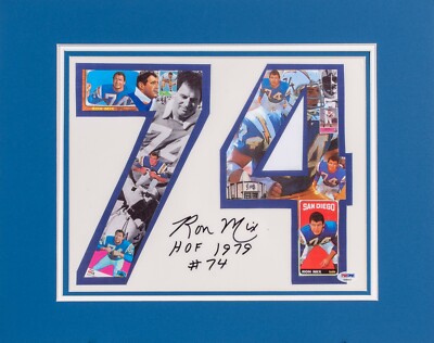 Ron mix autographed 16 x 20 custom jersey number picture PSA/ DNA cert ...