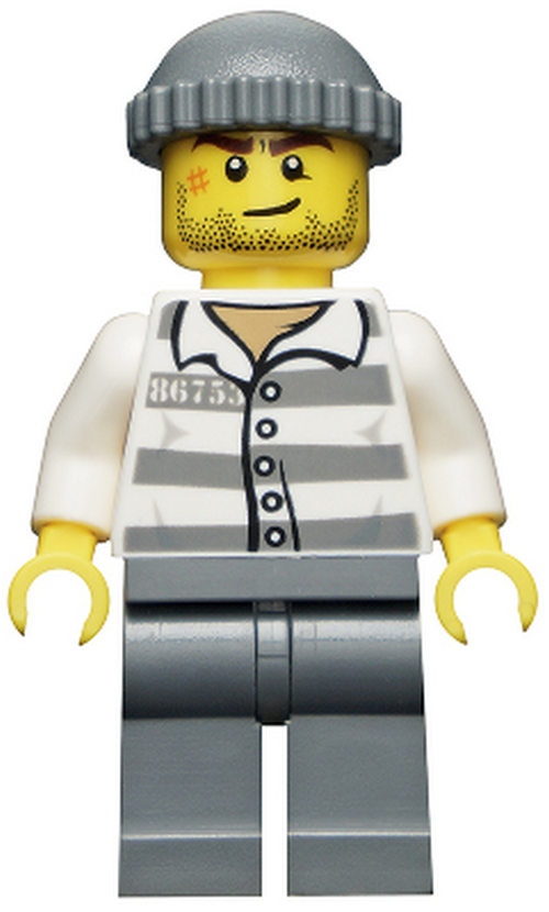 LEGO ® - City ™ - Set 60044 - Police Jail Prisoner 86753 Stripes ...