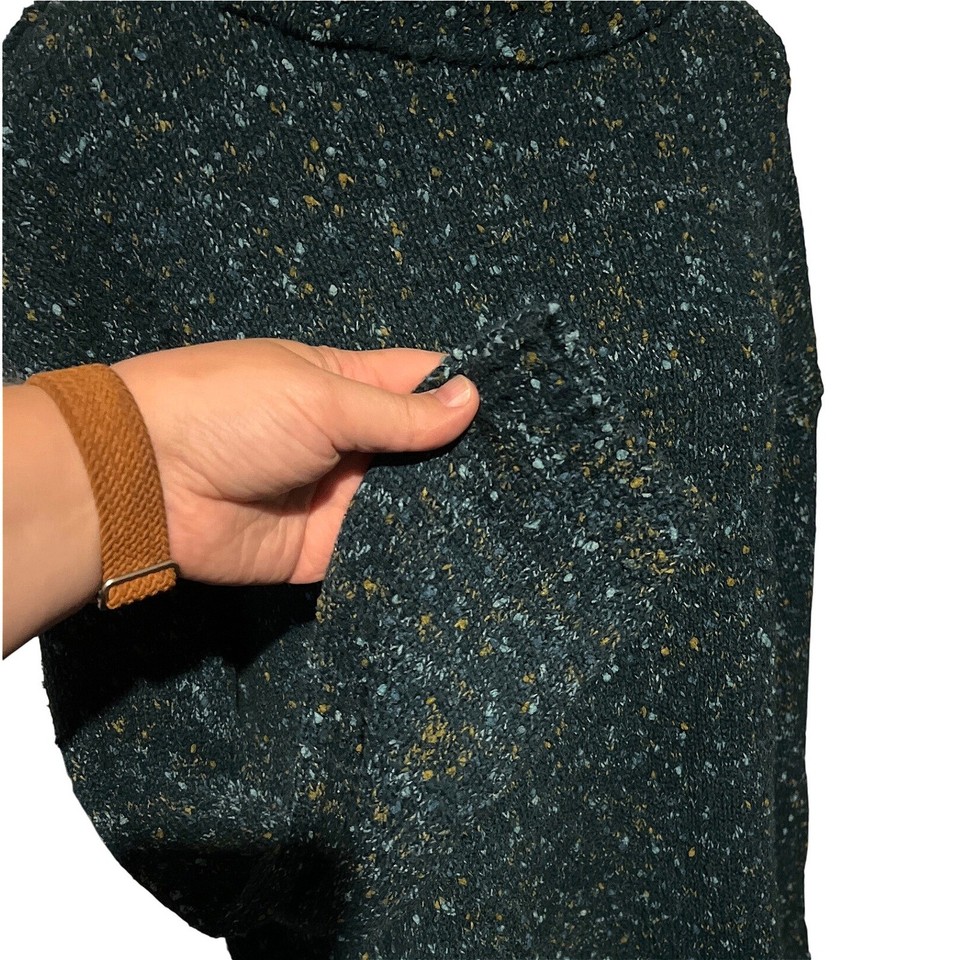 J. Jill Multi Tweed Turtleneck Sweater Prussian Blue Medium EUC | eBay