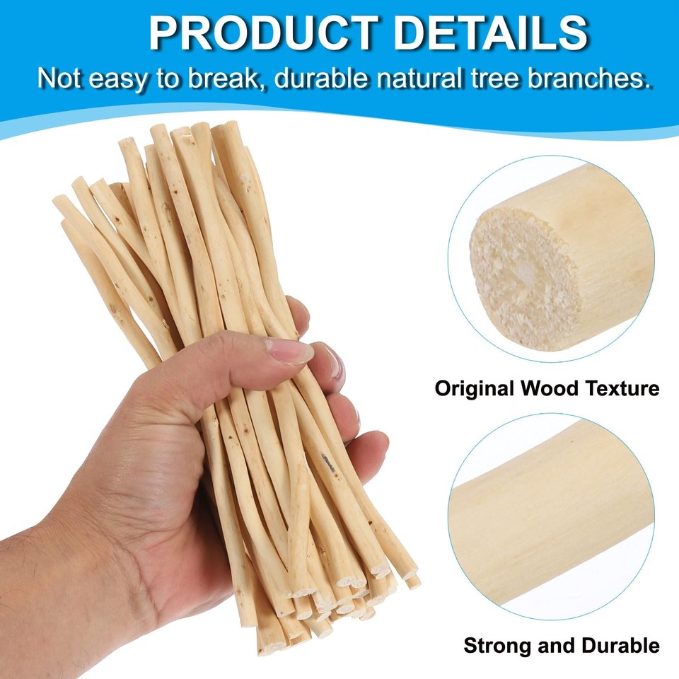 36 Pcs 30cm Wood Log Sticks, Natural Wood Craft Sticks, Dried Wood ...