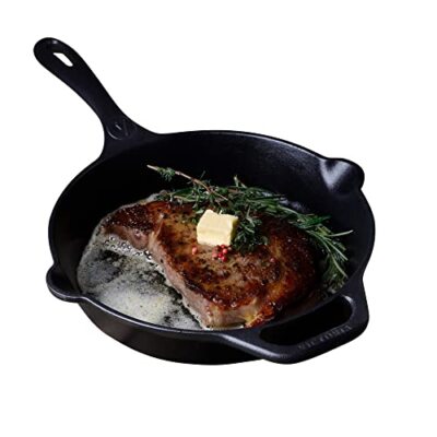 Victoria 10-Inch Cast-Iron Skillet, Pre-Seasoned Cast-Iron Frying Pan ...