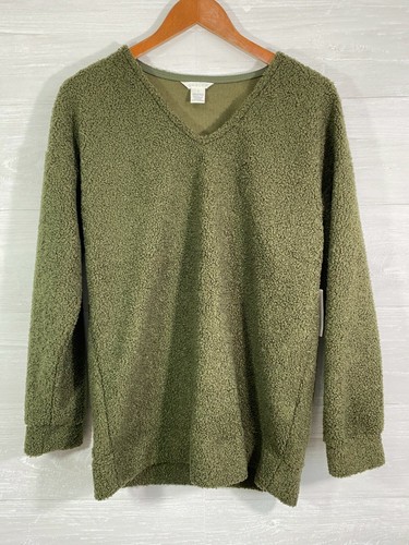 Caslon Women's Green Faux Shearling Teddy Sweater Size Small A72 ...