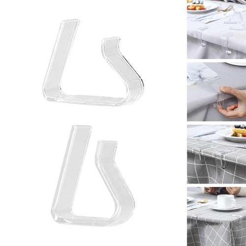 Pack of 4 Windproof Clear Tablecloth Clips, Durable Transparent ...
