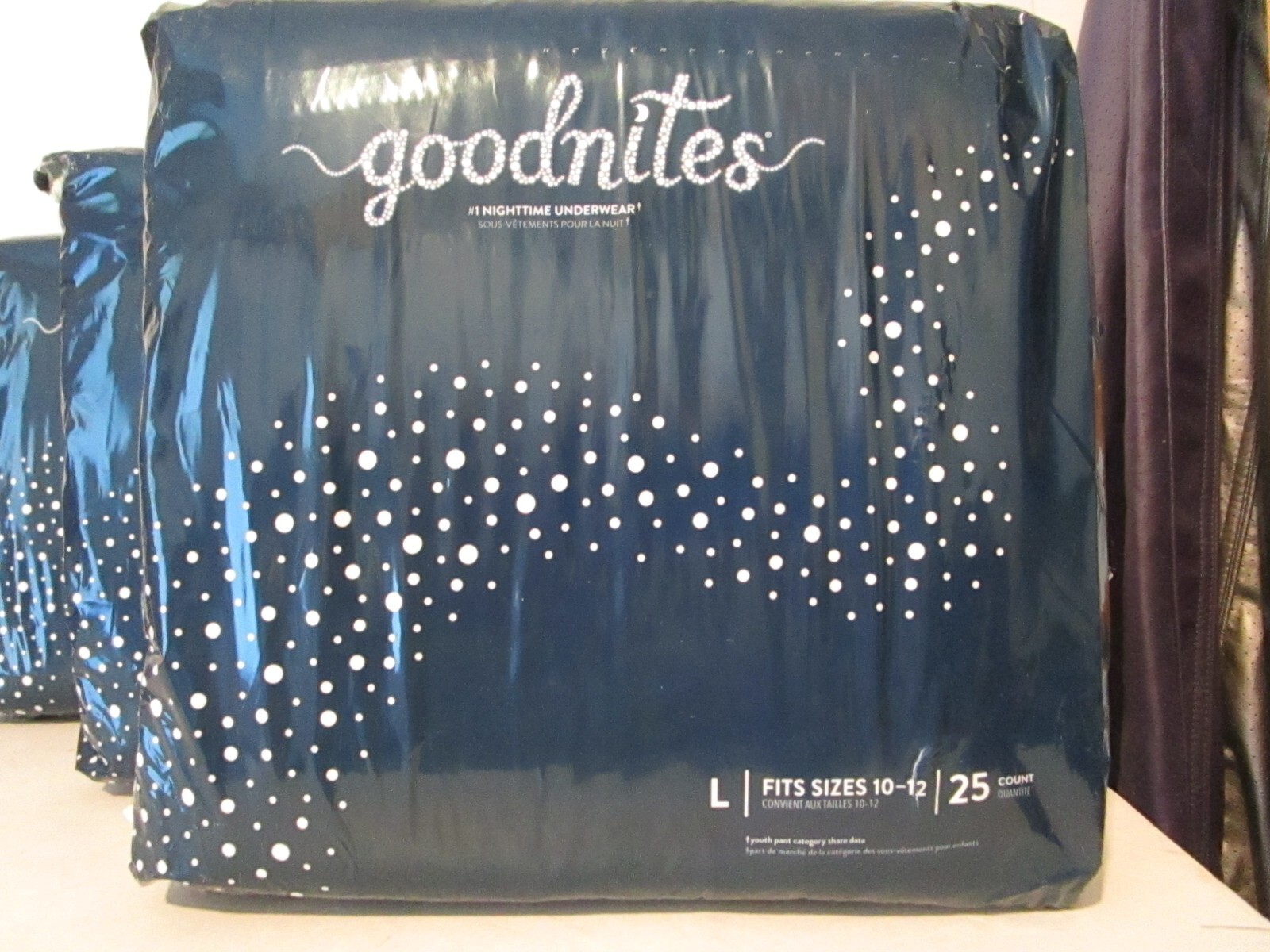 Goodnites Youth Nighttime Underwear Large sizes 10-12 ~ 25 Ct X 3 pks ...