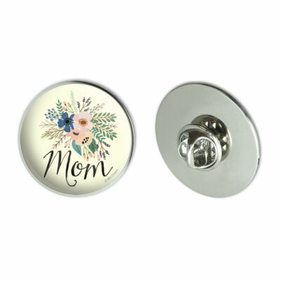 Mom with Flowers Mother's Day Metal 1.1" Tie Tack Hat Lapel Pin Pinback ...
