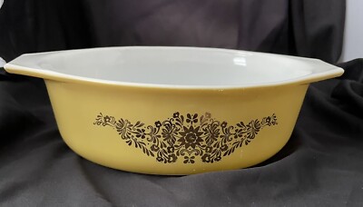 Pyrex Golden Garland 1.5 quarts Casserole Dish 043 | eBay