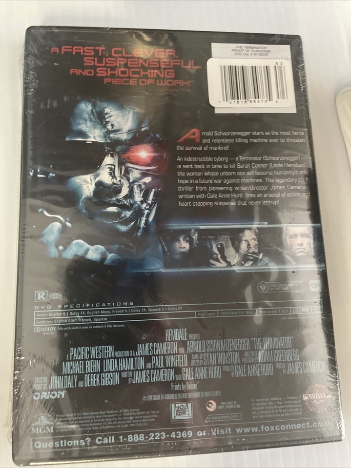 The Terminator (DVD, 2001) MGM 90th Anniversary Edition Brand New ...