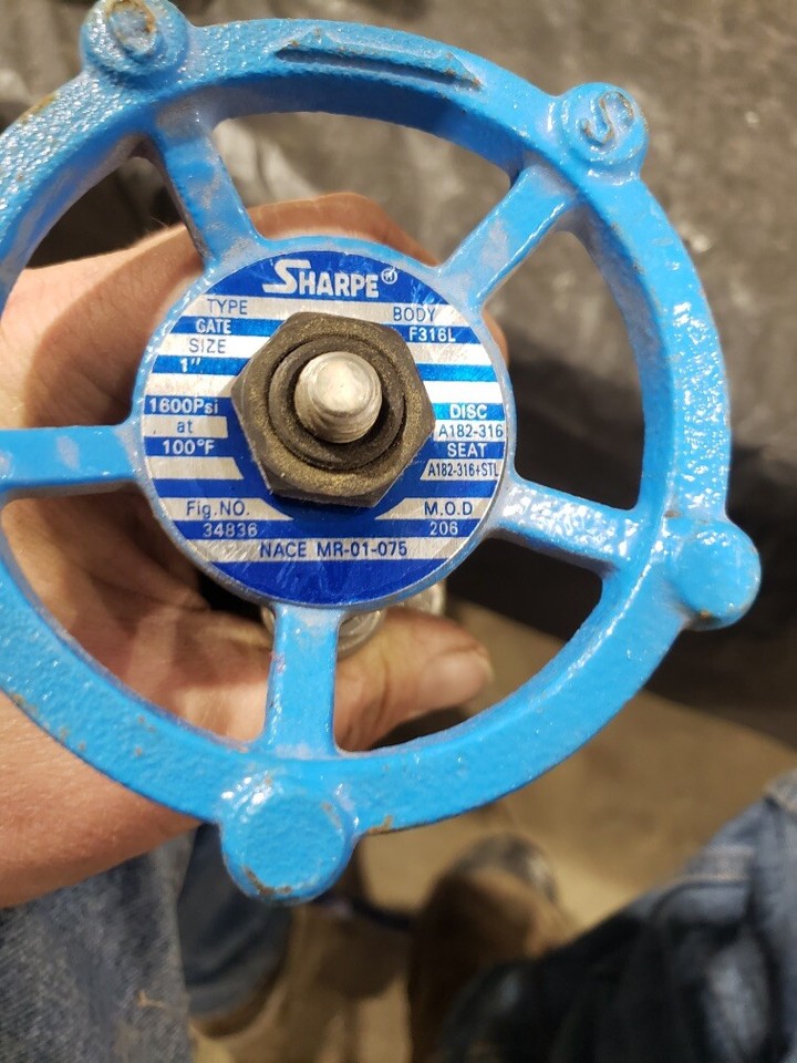 1" SHARPE 34836 316 STAINLESS STEEL Weld GATE VALVE NEW | eBay