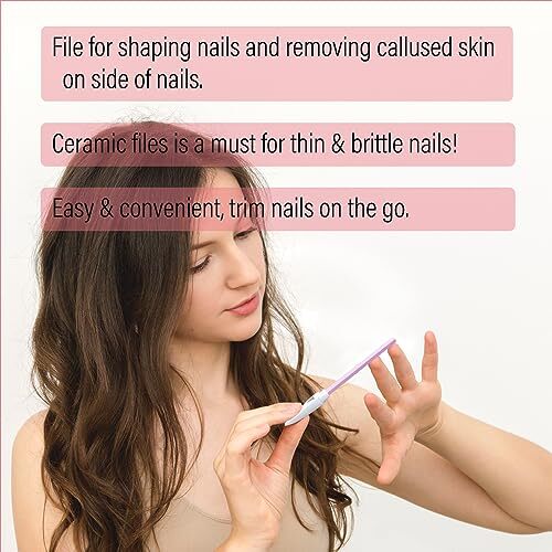 Ceramic Files for Nails, Manicure Fingernail Files with Cases, Expert ...