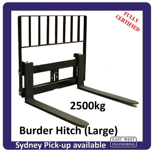 BURDER Style (large) QUICK HITCH PALLET FORKS (1070mm long) + LOADGUARD ...