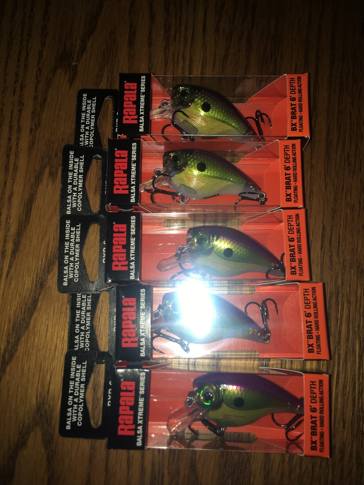 RAPALA BX BRAT 06's==LOT OF 5 ROCK SOLID COLORED FISHING LURES | eBay