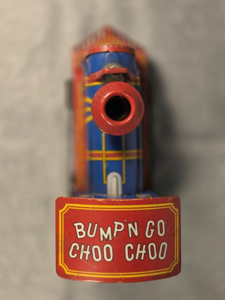 Vintage Locomotive Tin Toy Litho Train Bump N Go Choo Choo 1960s Made ...