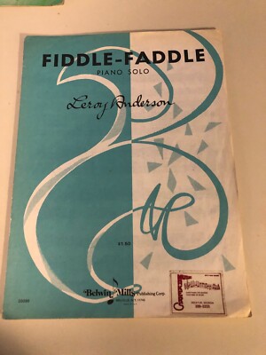 Fiddle Faddle Piano Solo Sheet Music Vintage Leroy Anderson | eBay