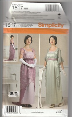 Simplicity Sewing Pattern 1517 Miss Edwardian Downton Abbey Gown ...