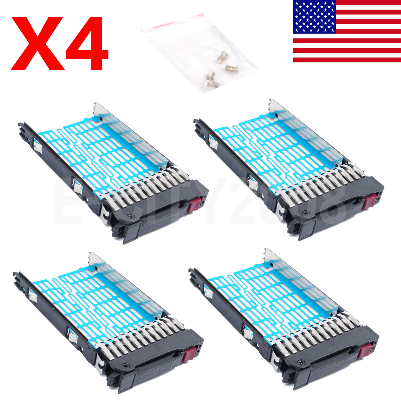 Lot of 4PCS 2.5" SATA SAS Caddy Tray FOR HP DL380 DL360 G6 DL370 DL385 ...