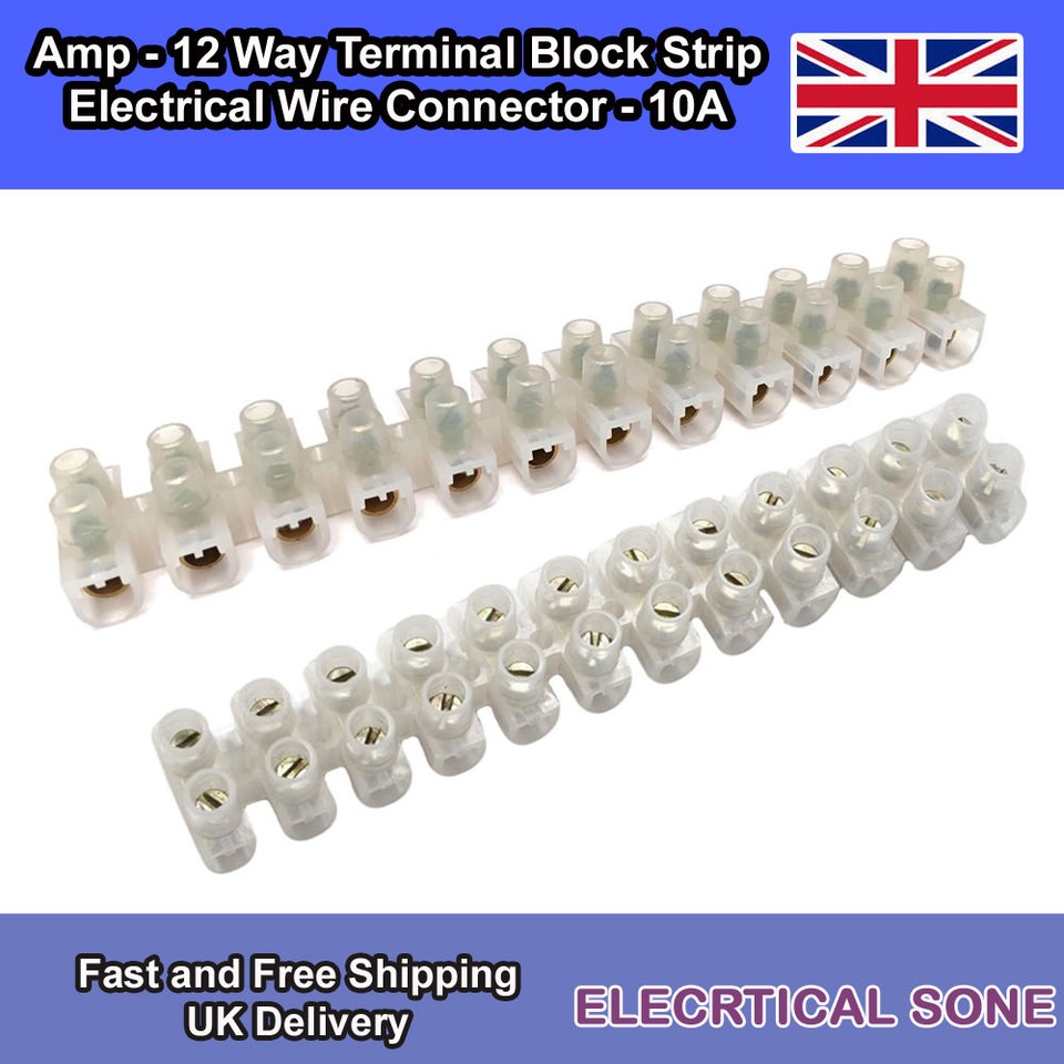 2Pack High Quality 12WAY Wire Strip 3-60AMP ELECTRICAL Block Terminal ...