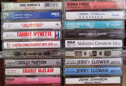 LOT of 18 Cassette Tapes Country George Jones, Ann Murray, Dolly Parton ...