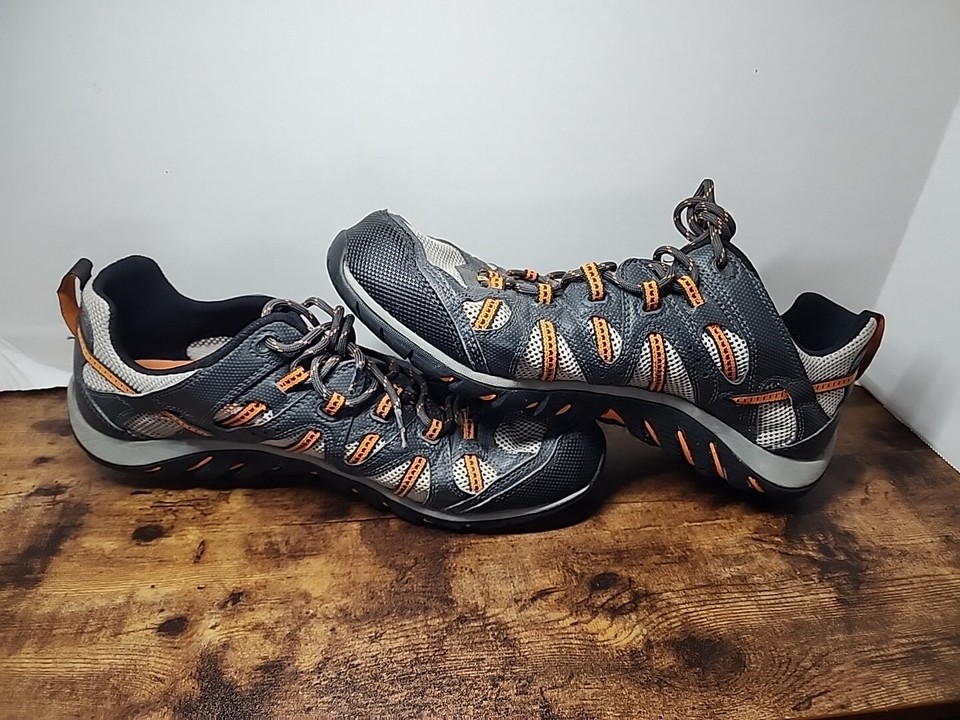 Merrell Men's Waterpro Manistee Shoes Granite Orange Size 12 Mesh Water ...