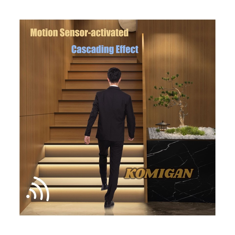 Intelligent Motion Sensor LED Stair Lighting Kit KMG-3233, 40 Inch (100 ...