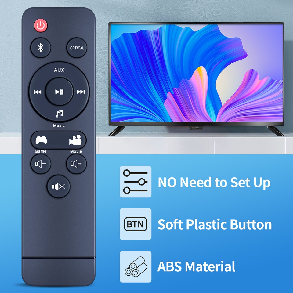 New TT-SK023 Remote Control For TaoTronics Bluetooth SoundBar 100020788 ...