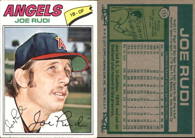 Joe Rudi Signed 1977 Topps #155 Card California Angels Auto AU | eBay