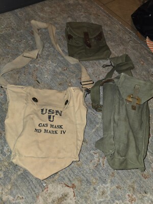 USN US Navy Military Canvas Gas Mask Bag ND Mark IV PLUS Soviet and ...