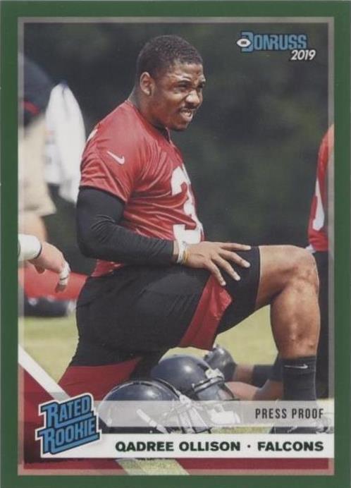 2019 Panini Donruss - Rated Rookie Qadree Ollison #349 Press Proof ...