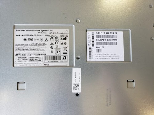 Brocade EMC DS-6520B 100-652-862-00 16Gb Fibre Switch 72-Port SFP W/ 2x ...