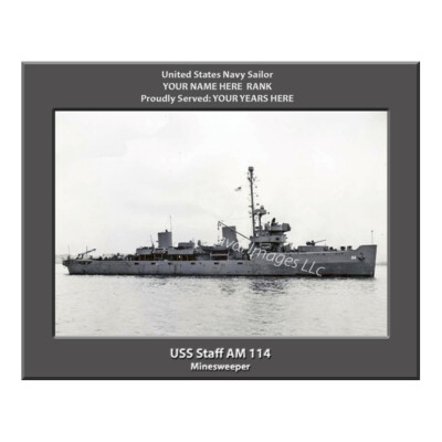USS Staff AM-114 Personalized Canvas Ship Photo Print Navy | eBay