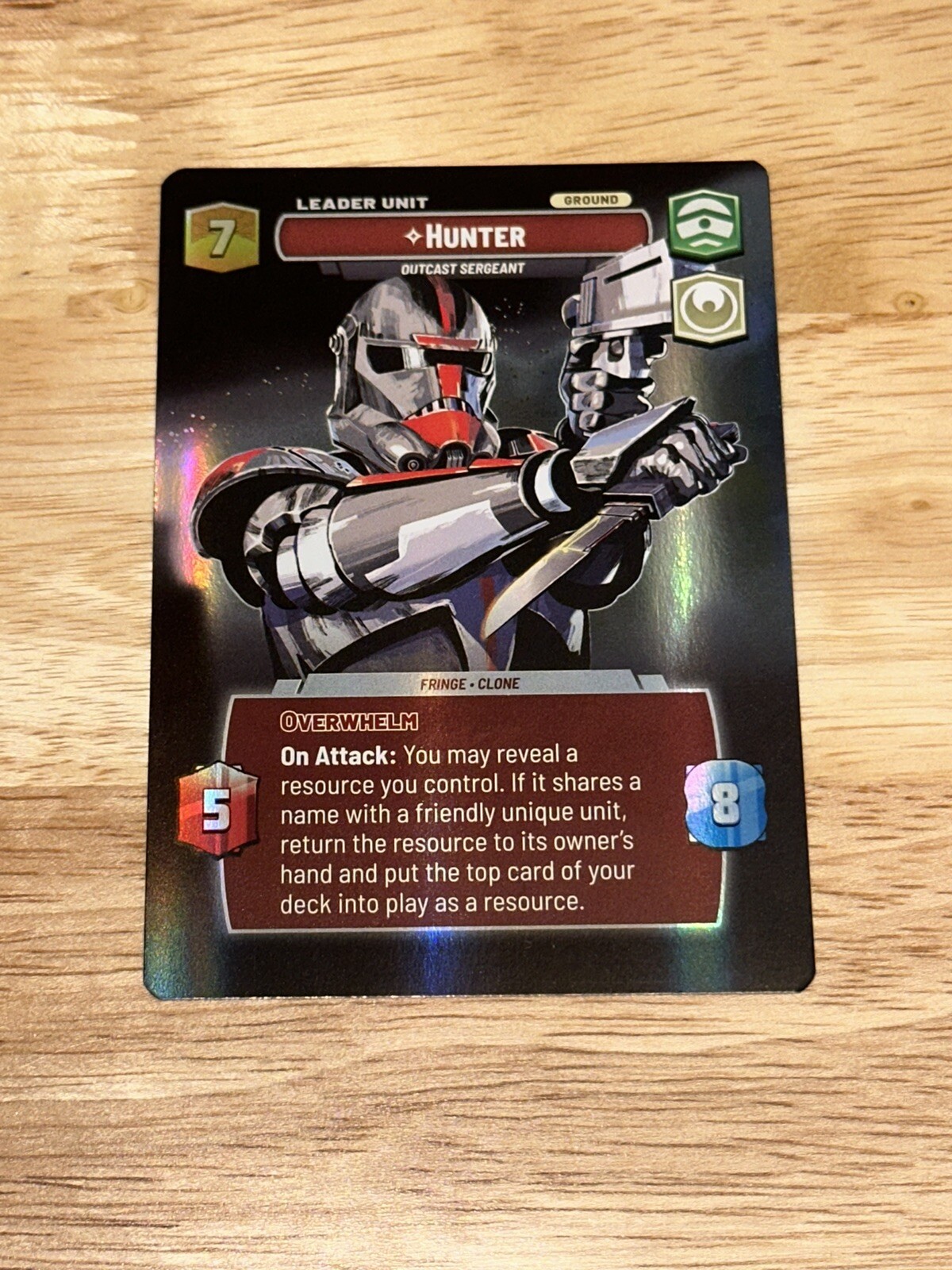 Hunter - Outcast Sergeant Showcase - Star Wars Unlimited Shadows Of The ...