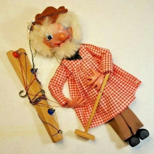 1960's FARMER w/rake SM3 Toy Marionette Vintage Pelham Puppets (England ...
