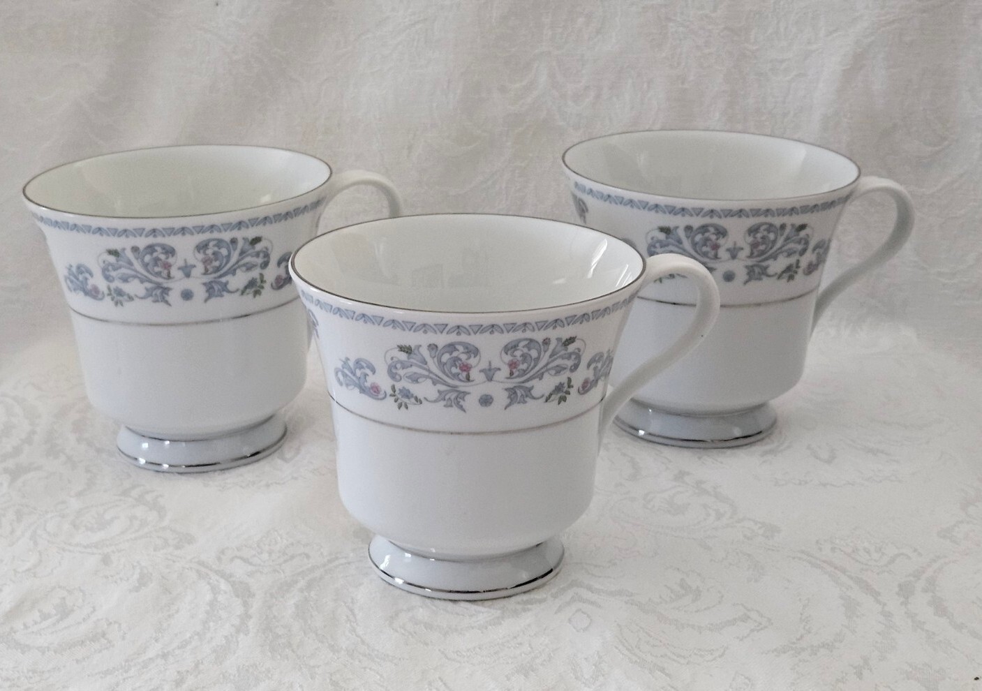 Liling Fine China Yung Shen Dorchester Pattern Set of 3 Tea / Coffe ...